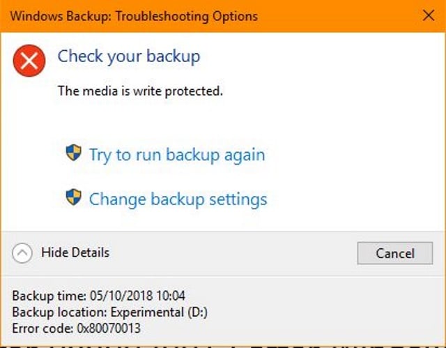 Error 0x80070013 after Windows 10 October Update - Dave's Computers